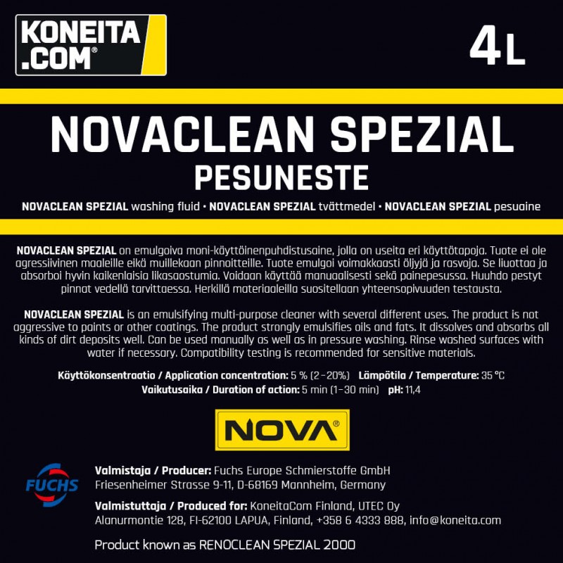 NOVACLEAN SPEZIAL - Washing liquid 4l